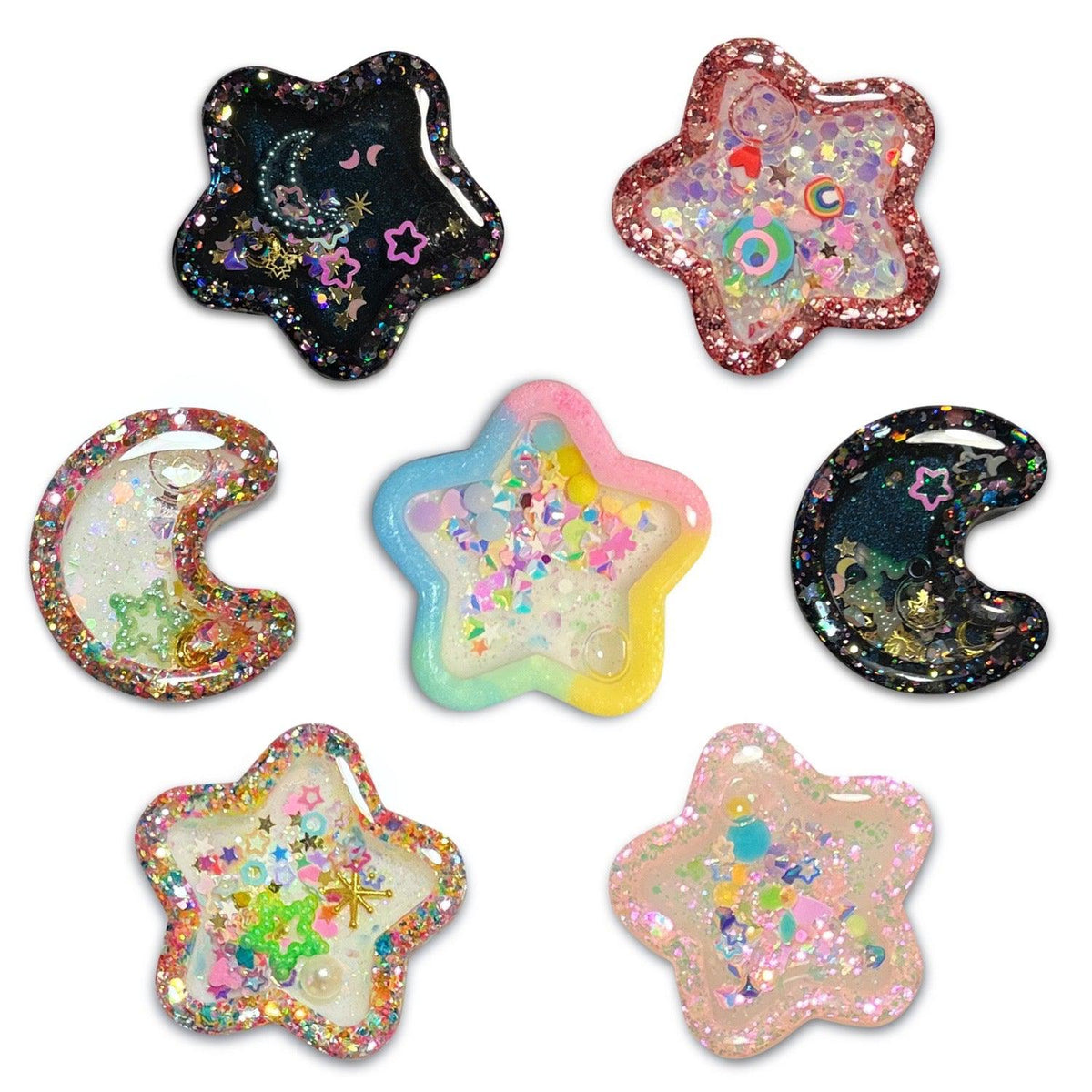 Moons & Stars Resin Liquid Shakers – Moo G Clips