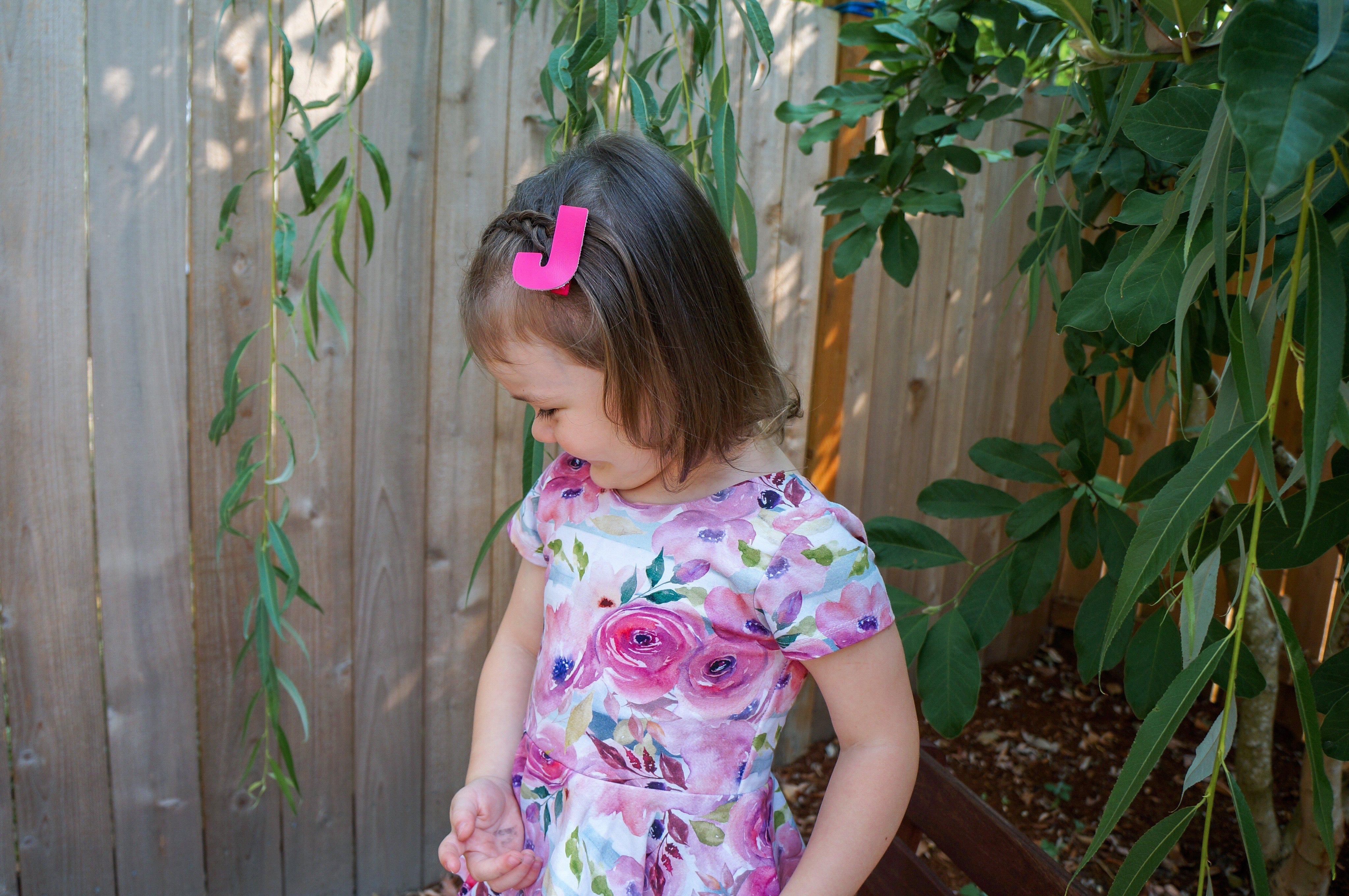 Leather Alphabet Statement Personalized Hair Clips - Unique Gift - Moo ...