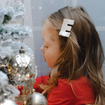 Leather Alphabet Statement Personalized Hair Clips - Unique Gift - Moo ...